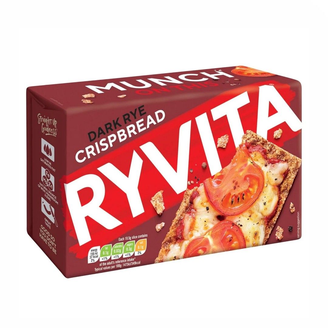 Ryvita dark rye crispy bread rye crackers tapas biscuits healthy snack ...