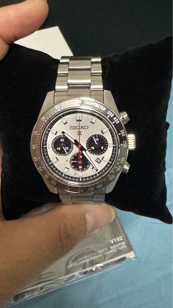 Seiko SSC911P1 Speedtimer Solar Panda, Luxury, Watches on Carousell