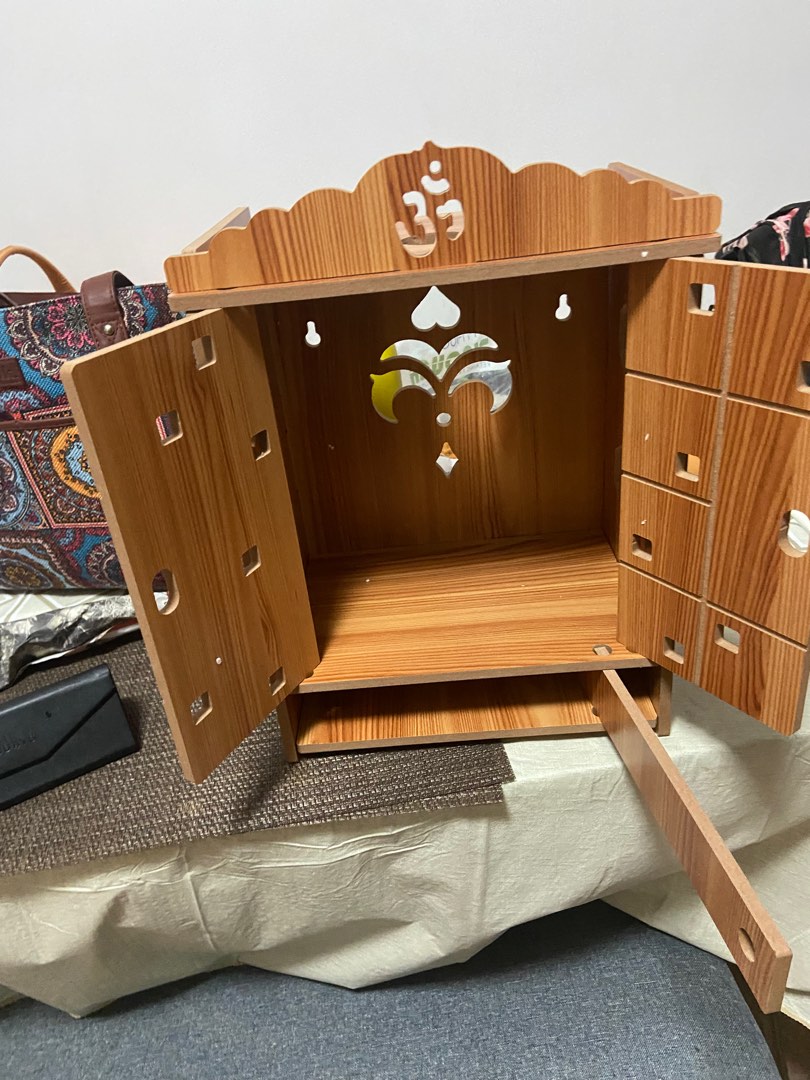Small altar Mandap with door and storage, Furniture & Home Living ...