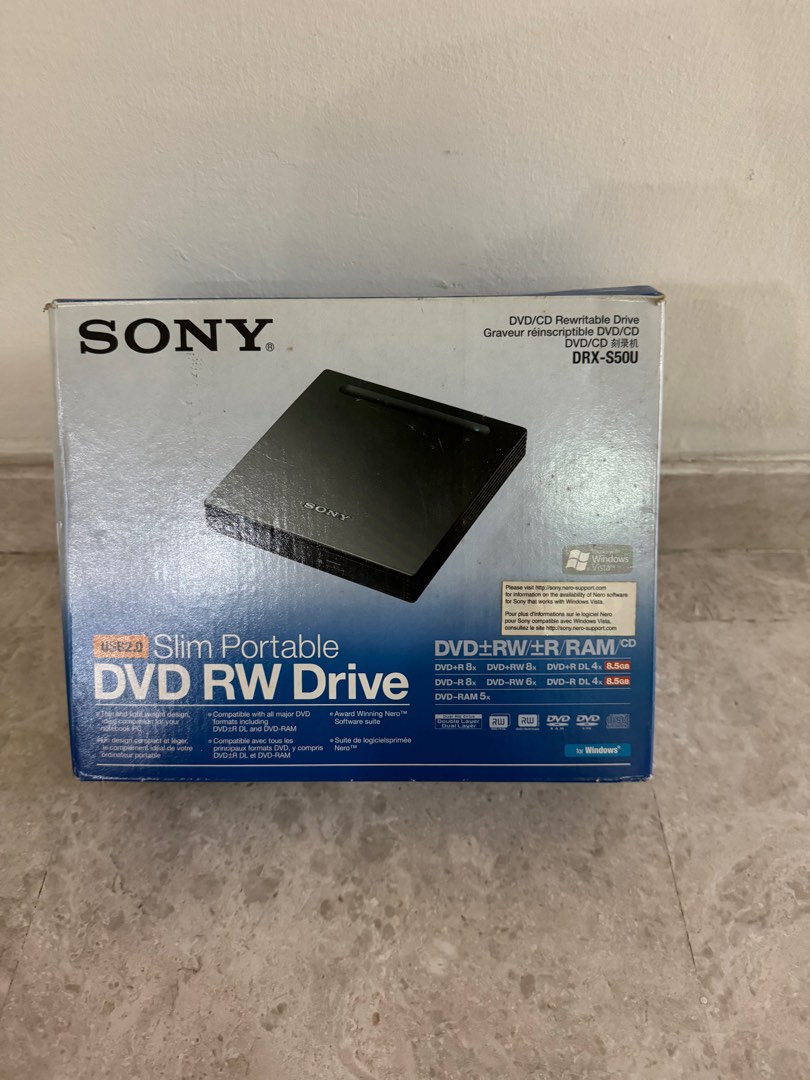 Sony Slim Portable DVD RW Drive, Hobbies & Toys, Music & Media, CDs ...
