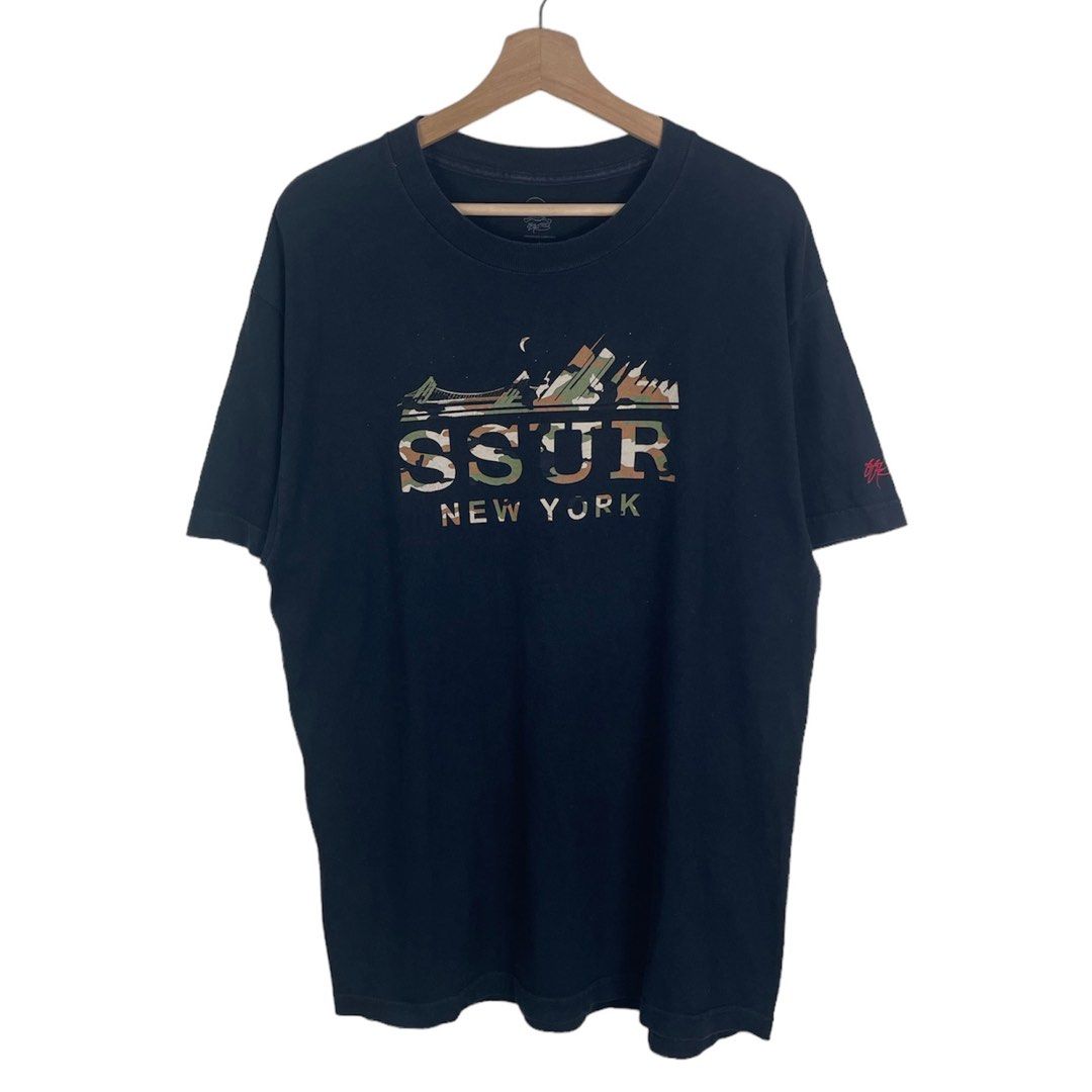 SSUR NEW YORK CAMO SNEAKERS LOGO, Men's Fashion, Tops & Sets, Tshirts & Polo Shirts on Carousell
