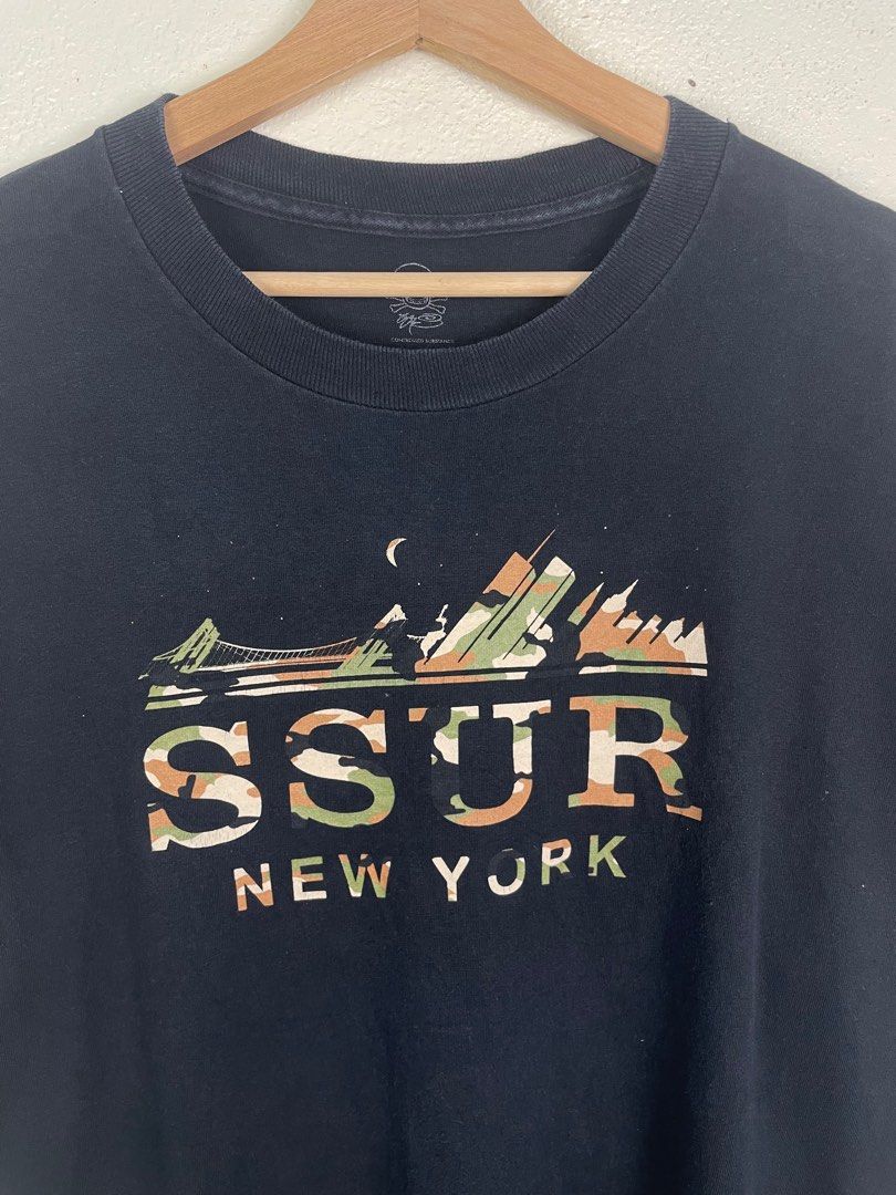 SSUR NEW YORK CAMO SNEAKERS LOGO, Men's Fashion, Tops & Sets, Tshirts & Polo Shirts on Carousell