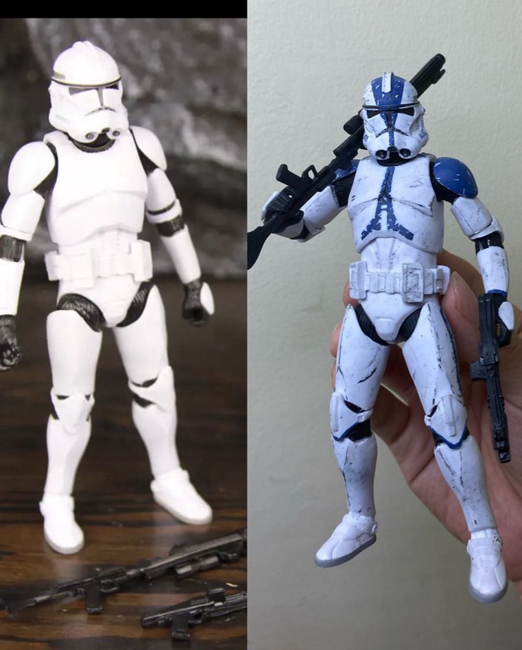 Star Wars Black Series Custom 501st Clone trooper, Hobbies & Toys, Toys ...