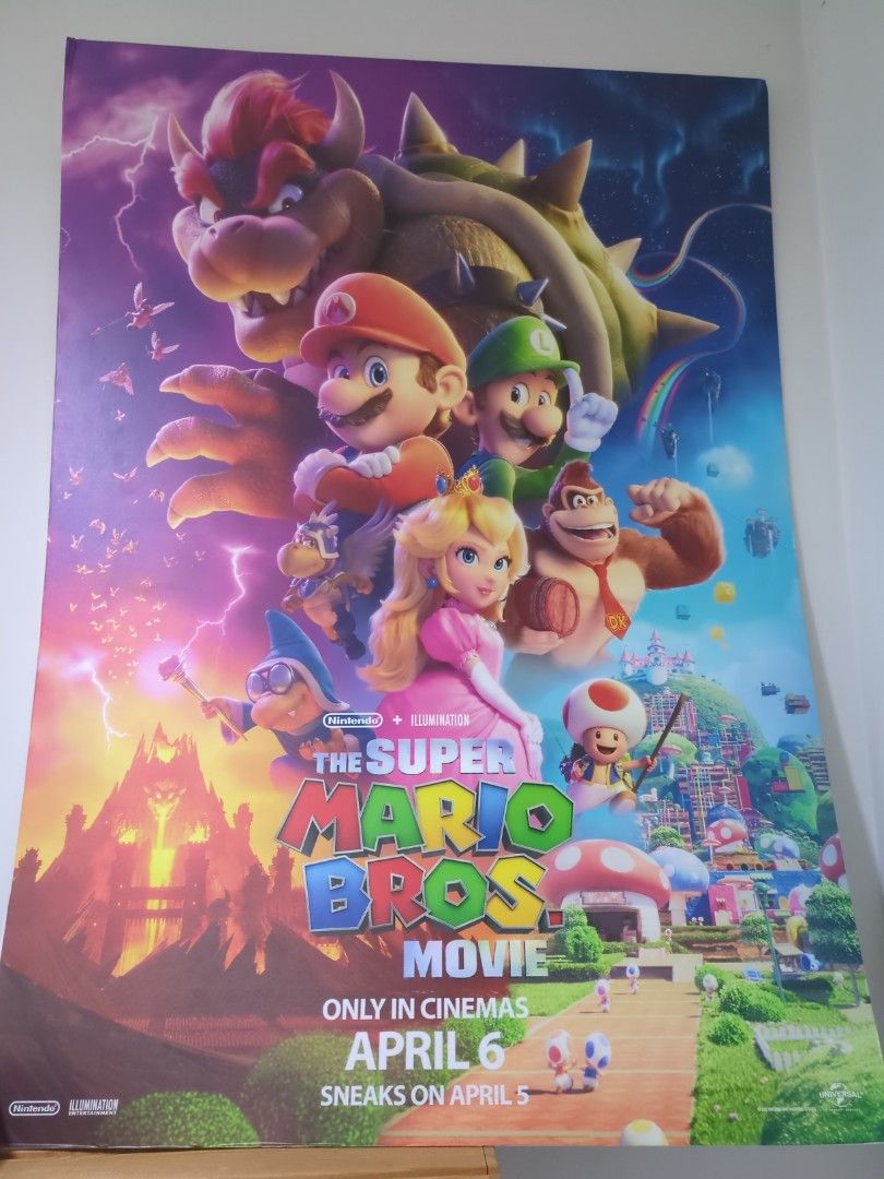 Super Mario movie Poster huge official, Hobbies & Toys, Memorabilia ...