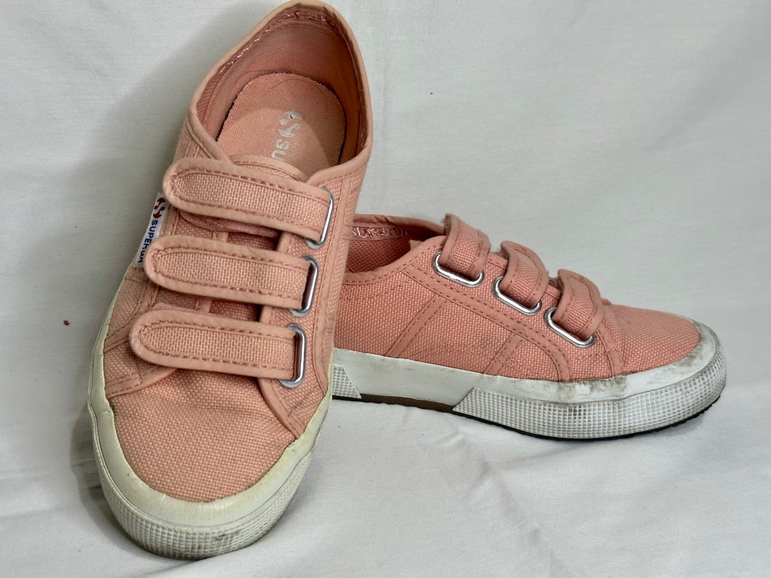 Superga Velcro Sneakers in Rose Lobster, Women's Fashion, Footwear ...