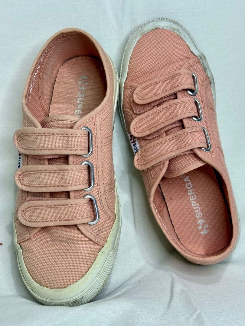 Superga Velcro Sneakers in Rose Lobster, Women's Fashion, Footwear ...