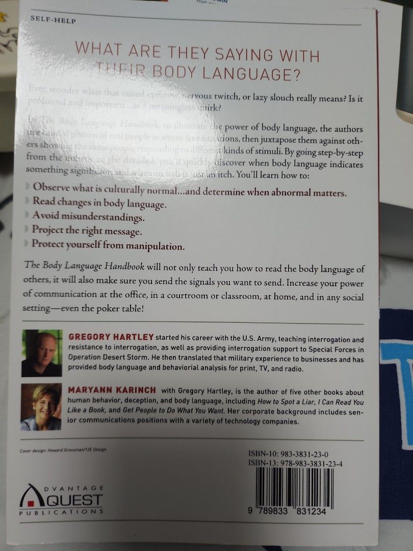 The body language handbook, Hobbies & Toys, Books & Magazines, Fiction ...