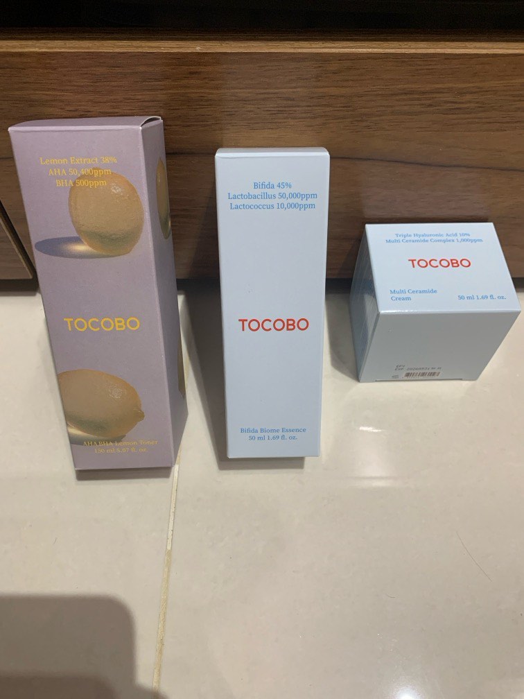 Tocobo toner, ceramide cream, bifida essence, lip mask, Beauty ...