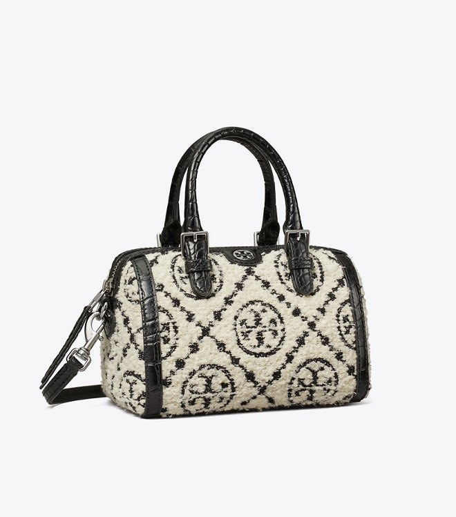 Tory Burch T Monogram Boucle Mini Barrel Bag, Luxury, Bags & Wallets on ...