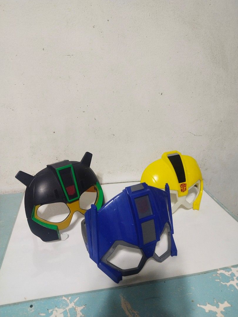 TRANSFORMERS "3 Masks"/Optimus Prime,Bumblebee,Grimlock/Cool set ...