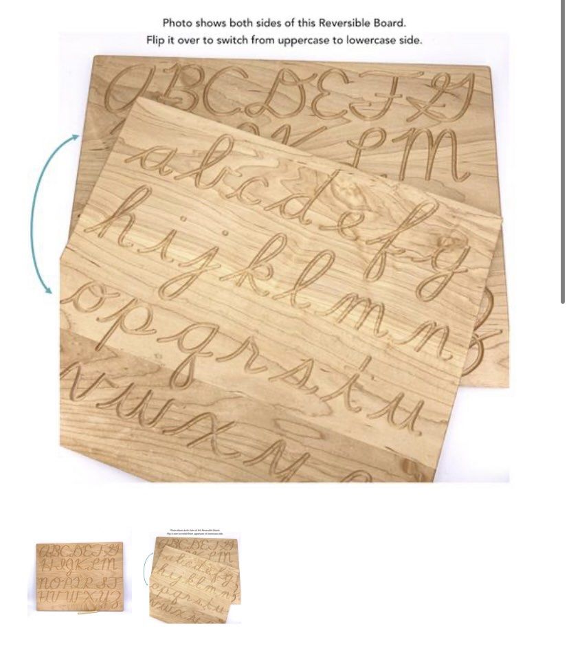 Treasures from Jennifer Reversible Wooden Alphabet Cursive Tracing ...