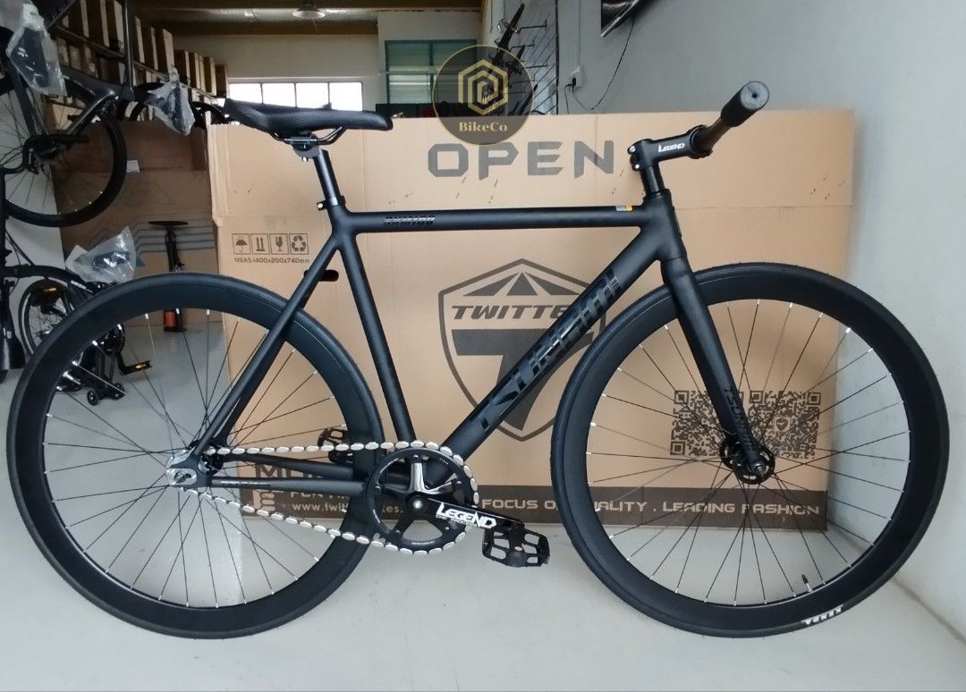 ⚫TSUNAMI SNM-100 Premium Matte Full Black Fixie | 40mm Fixed Gear Track ...