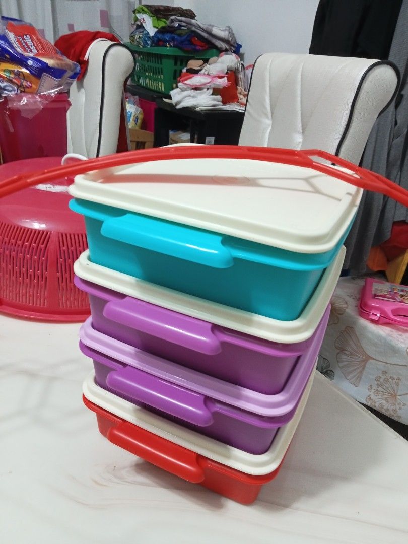 Tupperware food container goody box 790ml storage, Furniture & Home ...