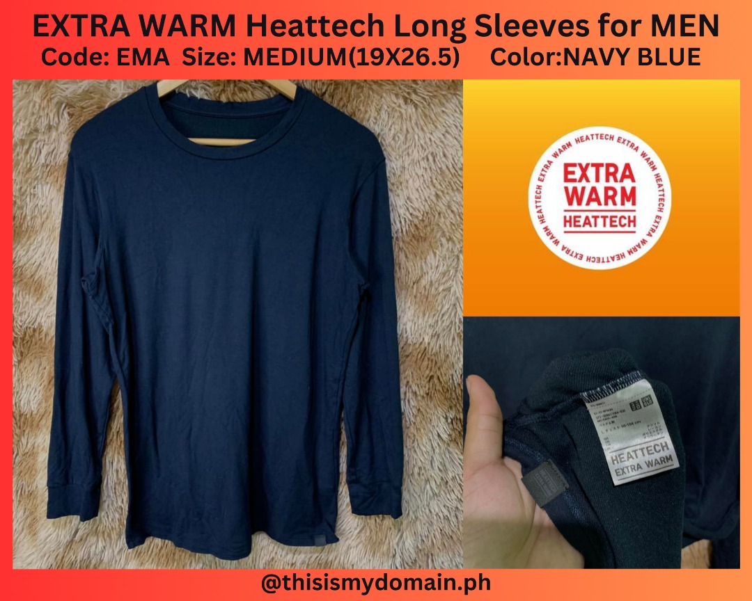 UNIQLO EXTRA WARM HEATTECH LONG SLEEVES FOR MEN, Men's Fashion, Coats ...