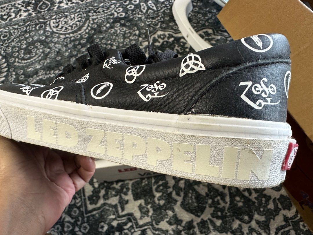 Vans X Led Zeppelin Black Era Trainers, Women's Fashion, Footwear ...
