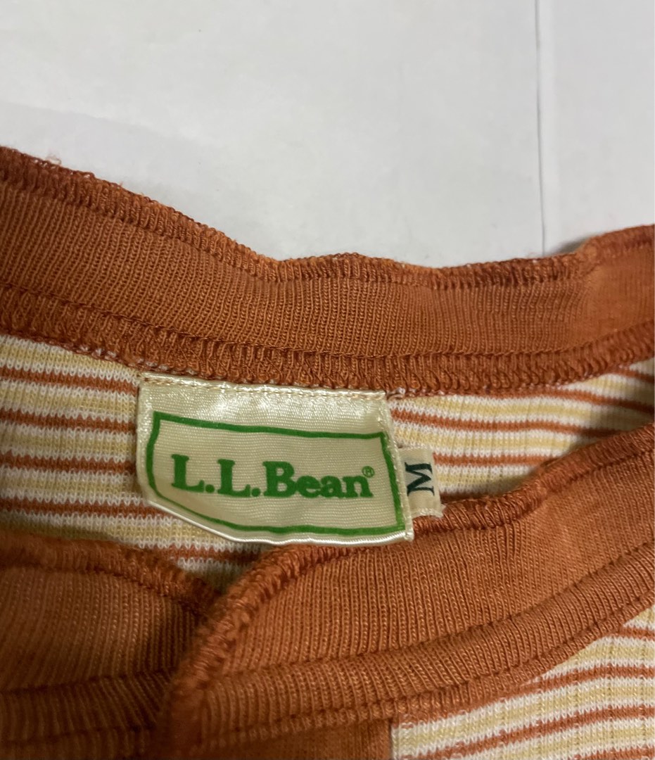 Vintage 80s LL Bean Hanley stripe pocket tees rare design, Men's Fashion, Activewear on Carousell