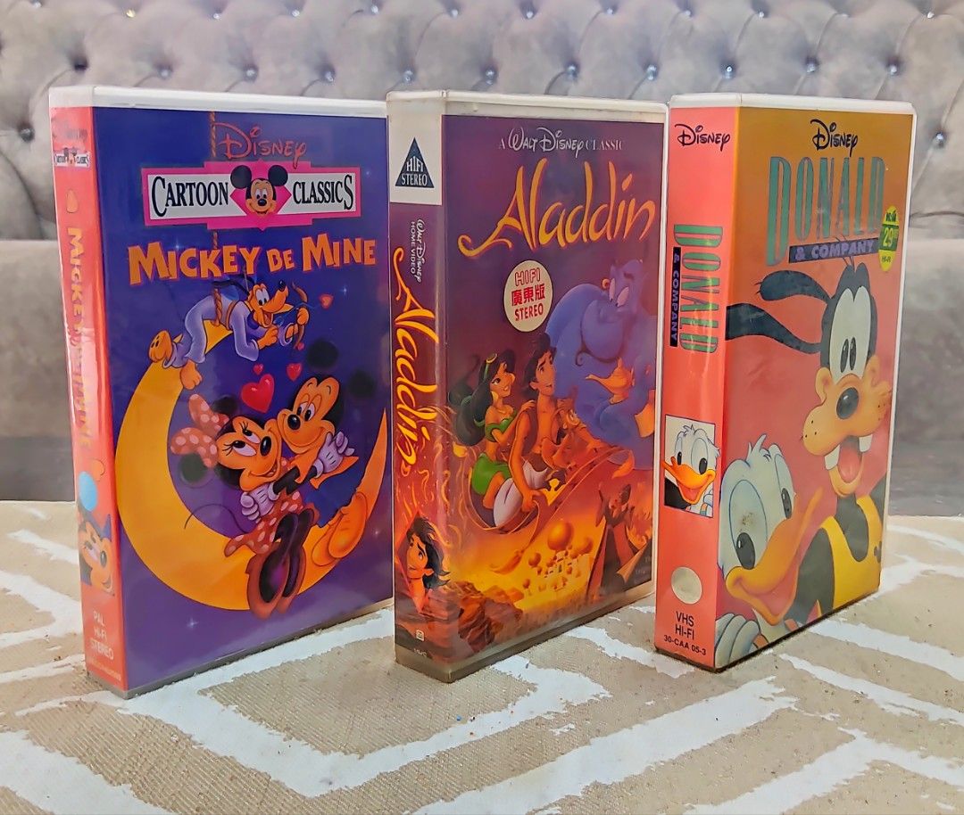 VINTAGE 90'S VHS TAPE MICKEY & MINIE, ALADDIN, DONALD & COMPANY ...