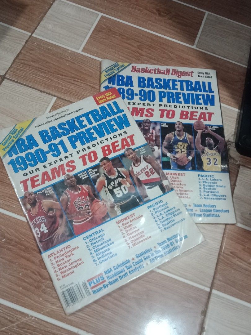 VINTAGE BASKETBALL DIGEST NBA BASKETBALL PREVIEW 1989-90 AND 1990-91 ...