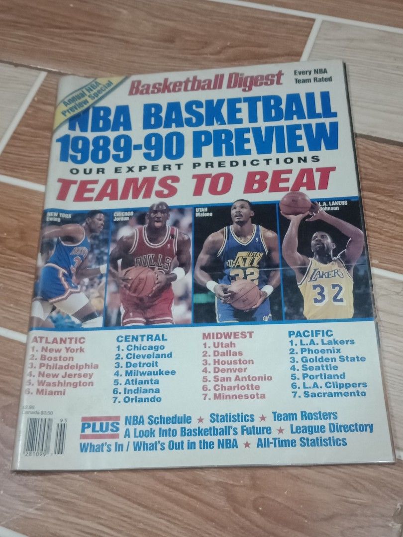 VINTAGE BASKETBALL DIGEST NBA BASKETBALL PREVIEW 1989-90 AND 1990-91 ...