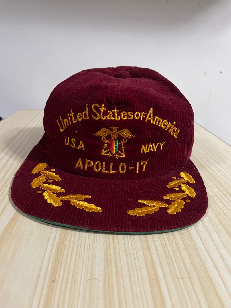 Vintage USA Navy Apollo 17 Corduroy Cap, Men's Fashion, Watches ...