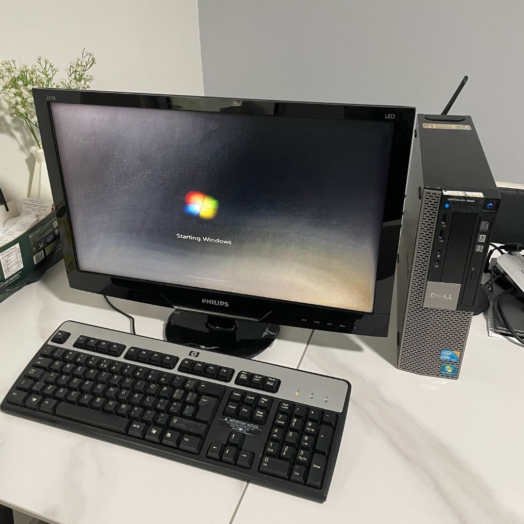 Windows 7 PC - CPU, Monitor and Keyboard Set, Computers & Tech, Desktops on Carousell