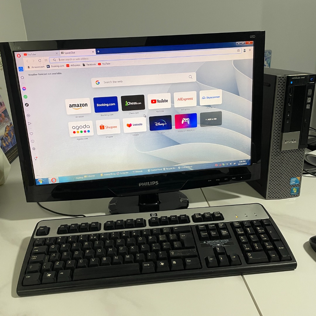 Windows 7 PC - CPU, Monitor and Keyboard Set, Computers & Tech ...