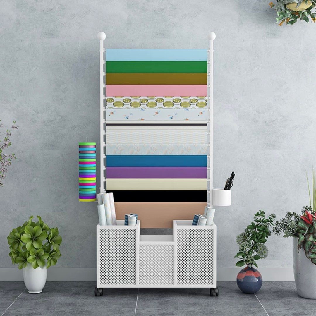 Wrapper Paper Rack Flower Shop Display Rack Wallpaper Rack, Furniture ...
