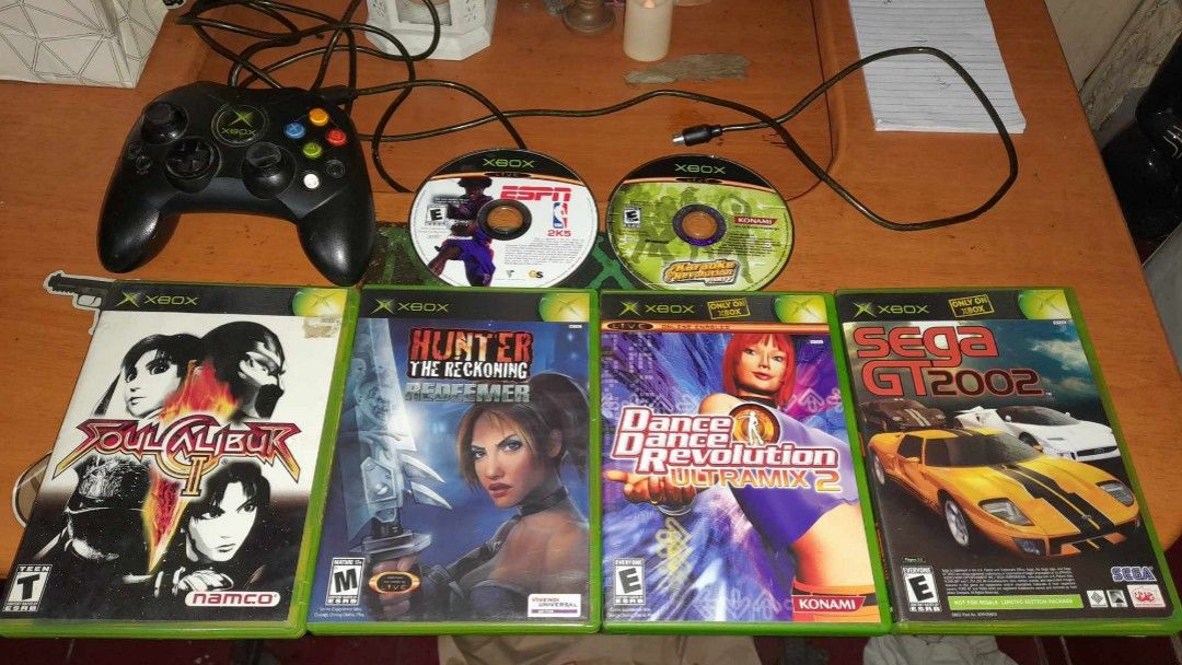Xbox OG original 1st gen 7 games & 1 controller sega gt jet set radio ...