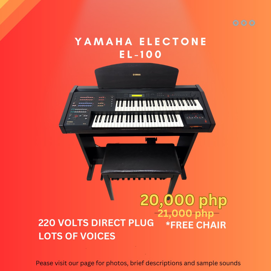 Yamaha Electone 100 , Hobbies & Toys, Music & Media, Musical ...