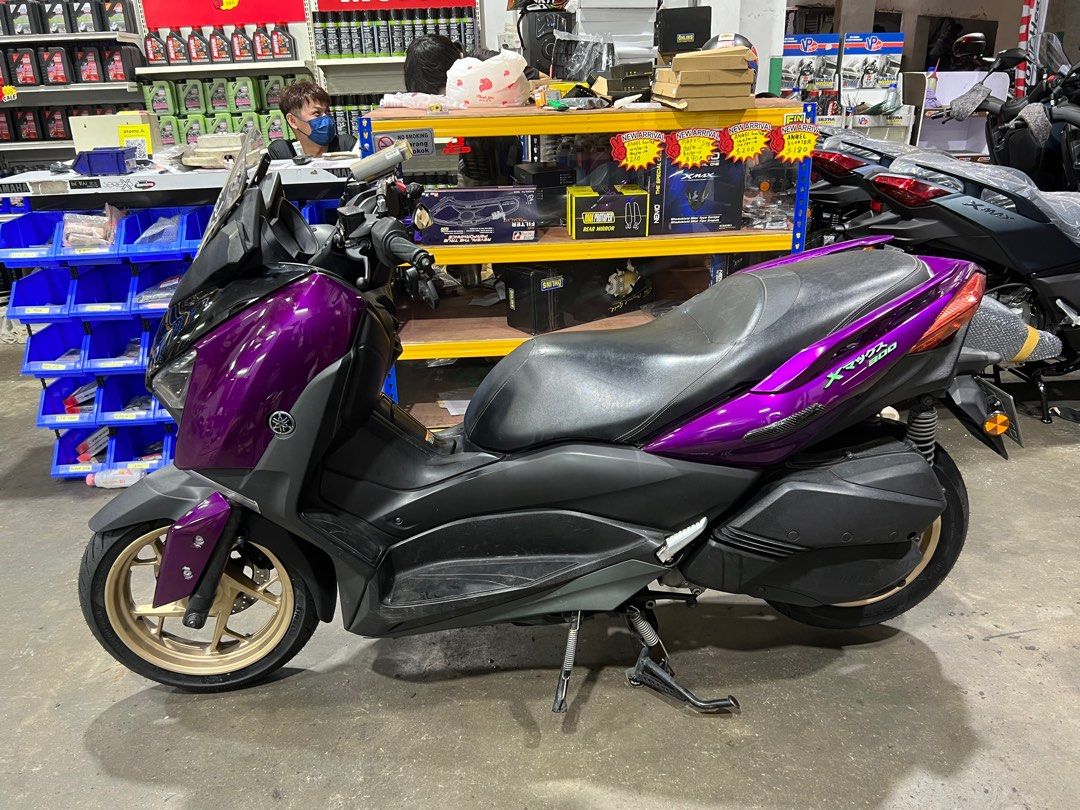 Yamaha Xmax 300 Purple Rental, Motorcycles, Motorcycle Rental on Carousell