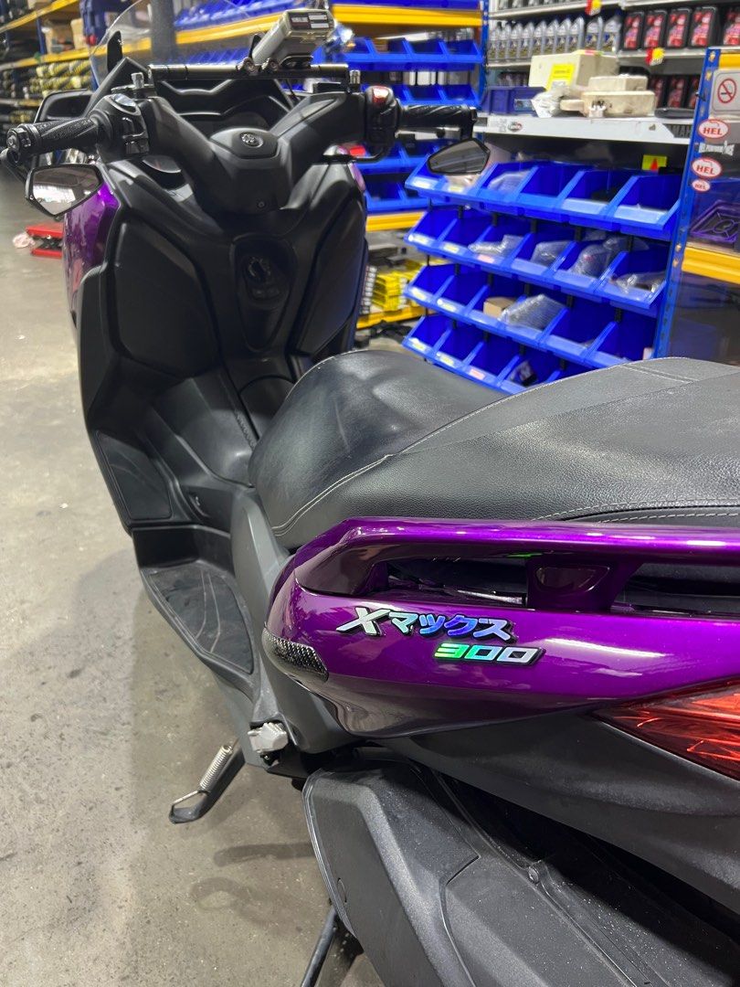 Yamaha Xmax 300 Purple Rental, Motorcycles, Motorcycle Rental on Carousell