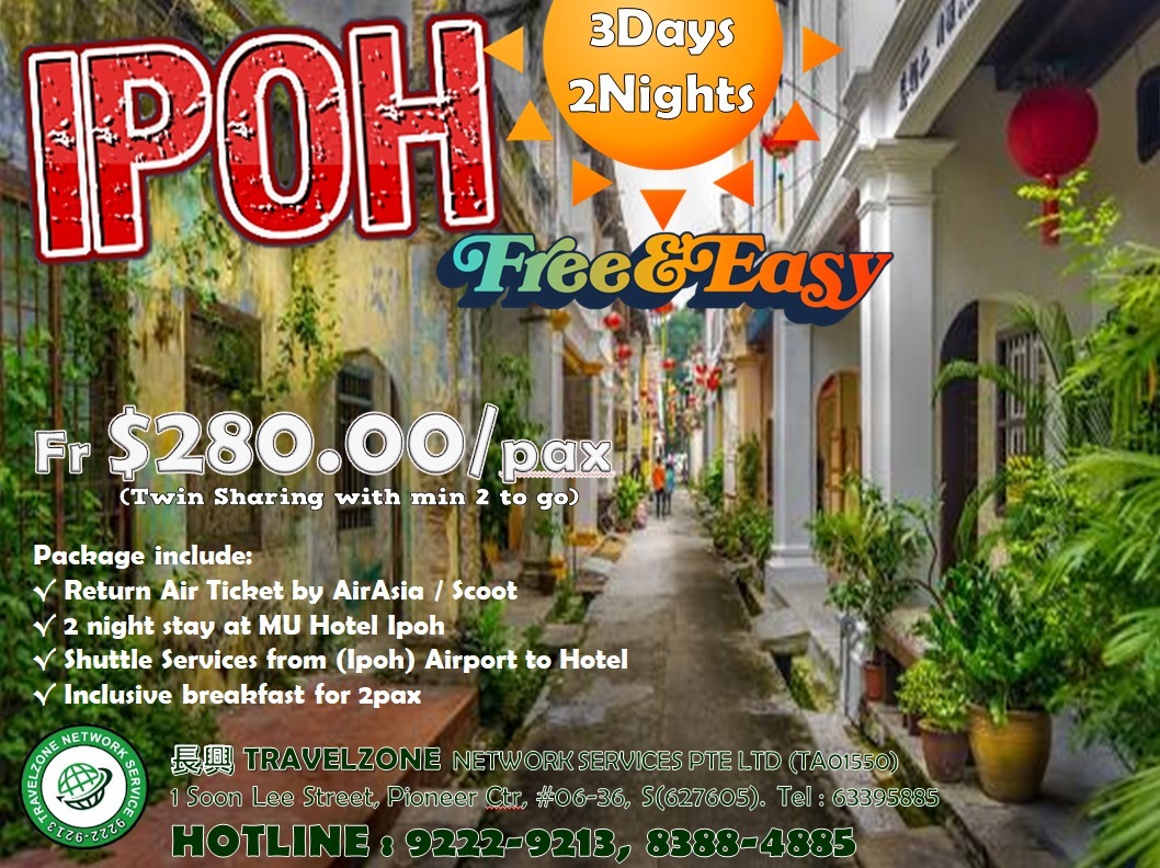 3D Ipoh Free & Easy, Tickets & Vouchers, Flights & Overseas Attractions on Carousell