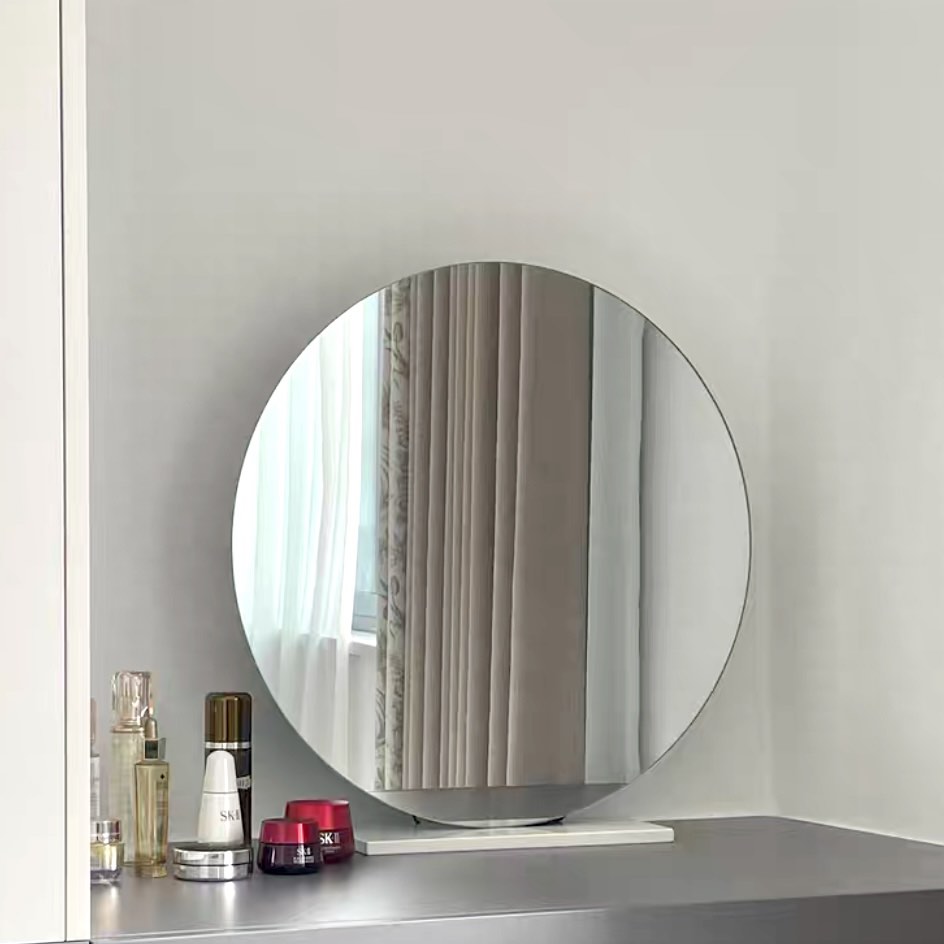 60cm round mirror for dressing table / vanity (with stand), Furniture ...