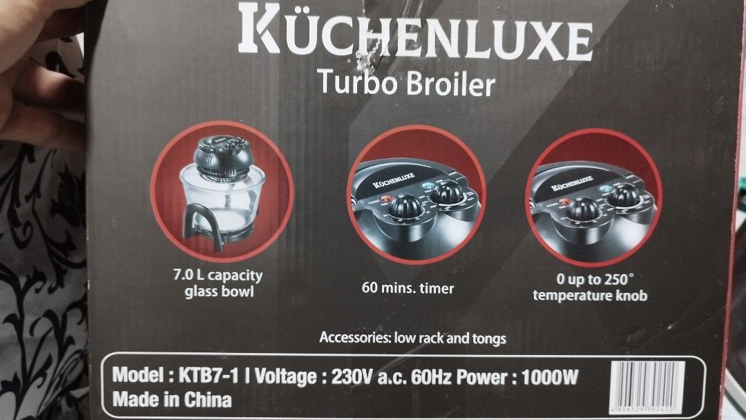 7L Turbo Broiler Kitchenluxe, TV & Home Appliances, Kitchen Appliances ...