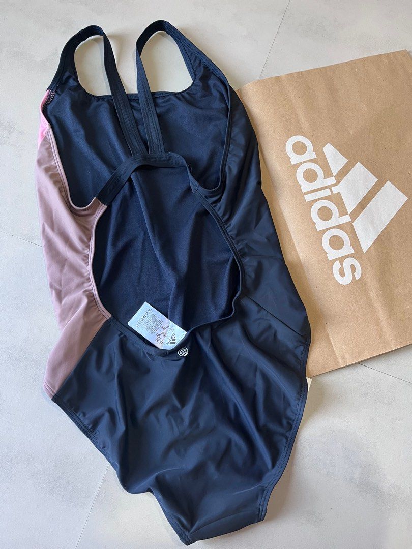 Adidas Colorblock Blue Swimsuit, Women's Fashion, Swimwear, Bikinis ...
