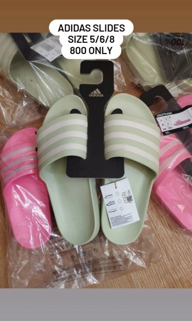 Adidas slides, Women's Fashion, Footwear, Slippers and slides on Carousell