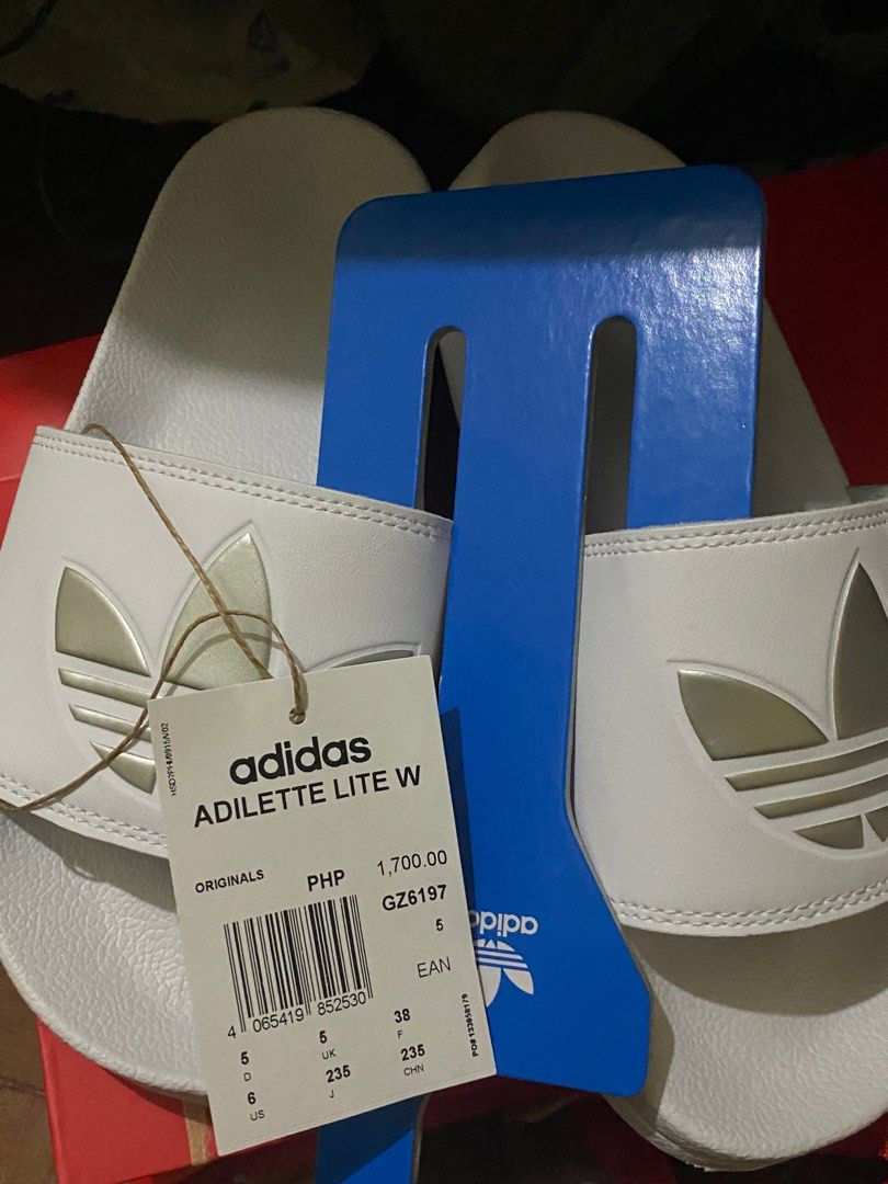 Adidas slides, Women's Fashion, Footwear, Slippers and slides on Carousell