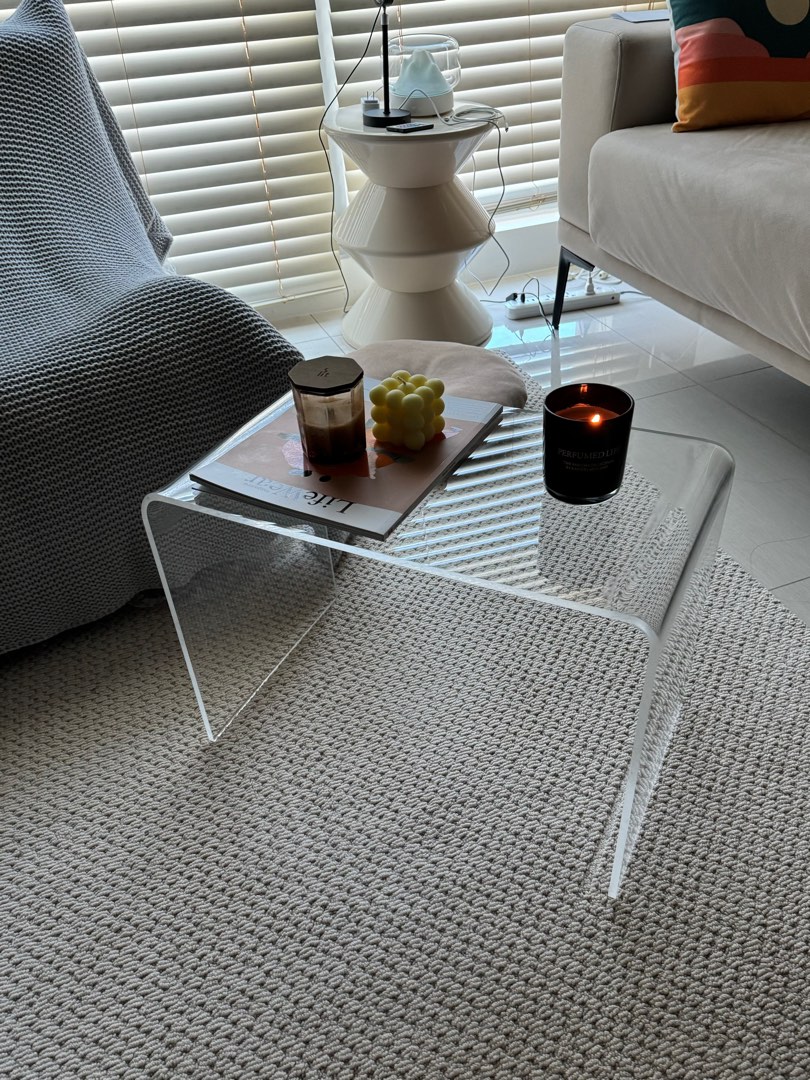 Aesthetic Acrylic Glass Center/Side Table, Furniture & Home Living ...