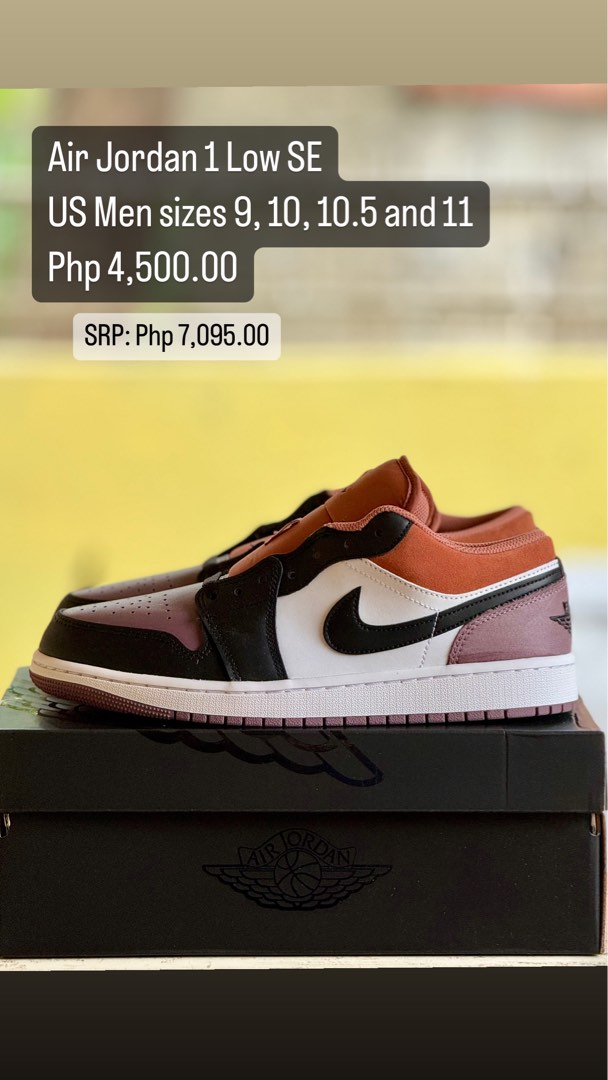 Air Jordan 1 Low SE / US Men sizes 9, 10, 10.5 and 11, Men's Fashion ...