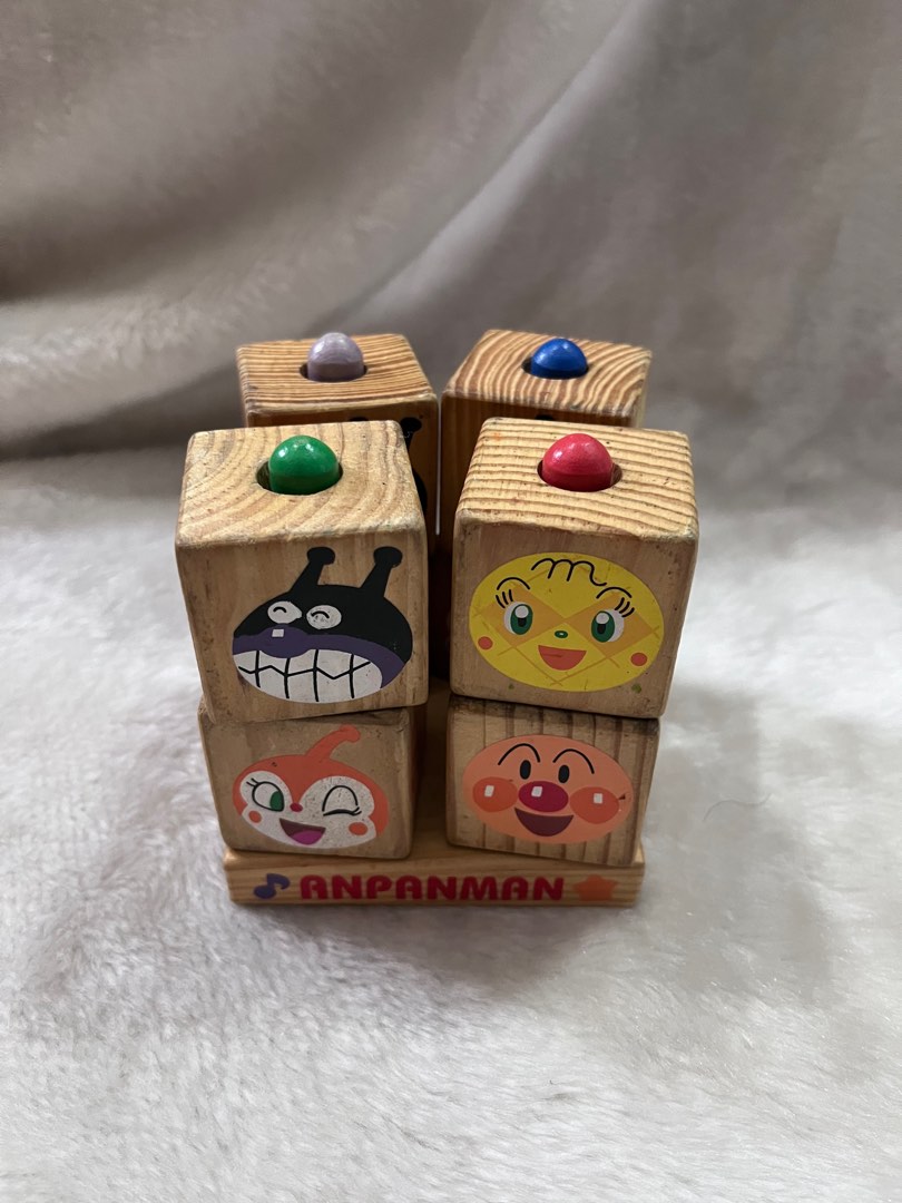 Anpanman Wooden Stacking Block, Hobbies & Toys, Toys & Games on Carousell