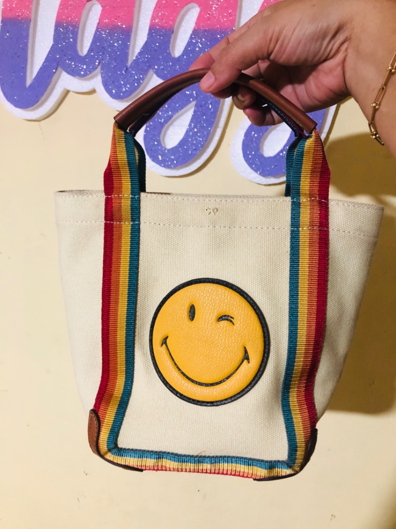 ANYA HINDMARCH MINI WINK PONT TOTE WITH RAINBOW NASTRO, Women's Fashion ...
