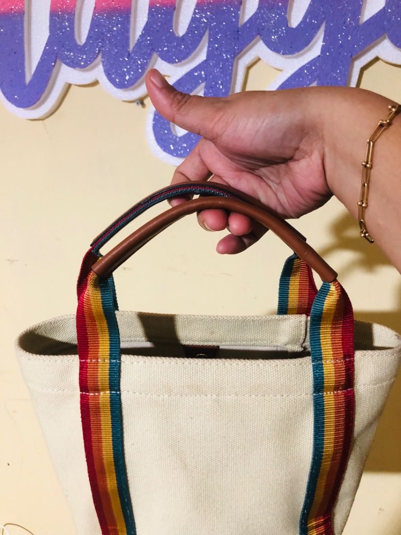 ANYA HINDMARCH MINI WINK PONT TOTE WITH RAINBOW NASTRO, Women's Fashion ...
