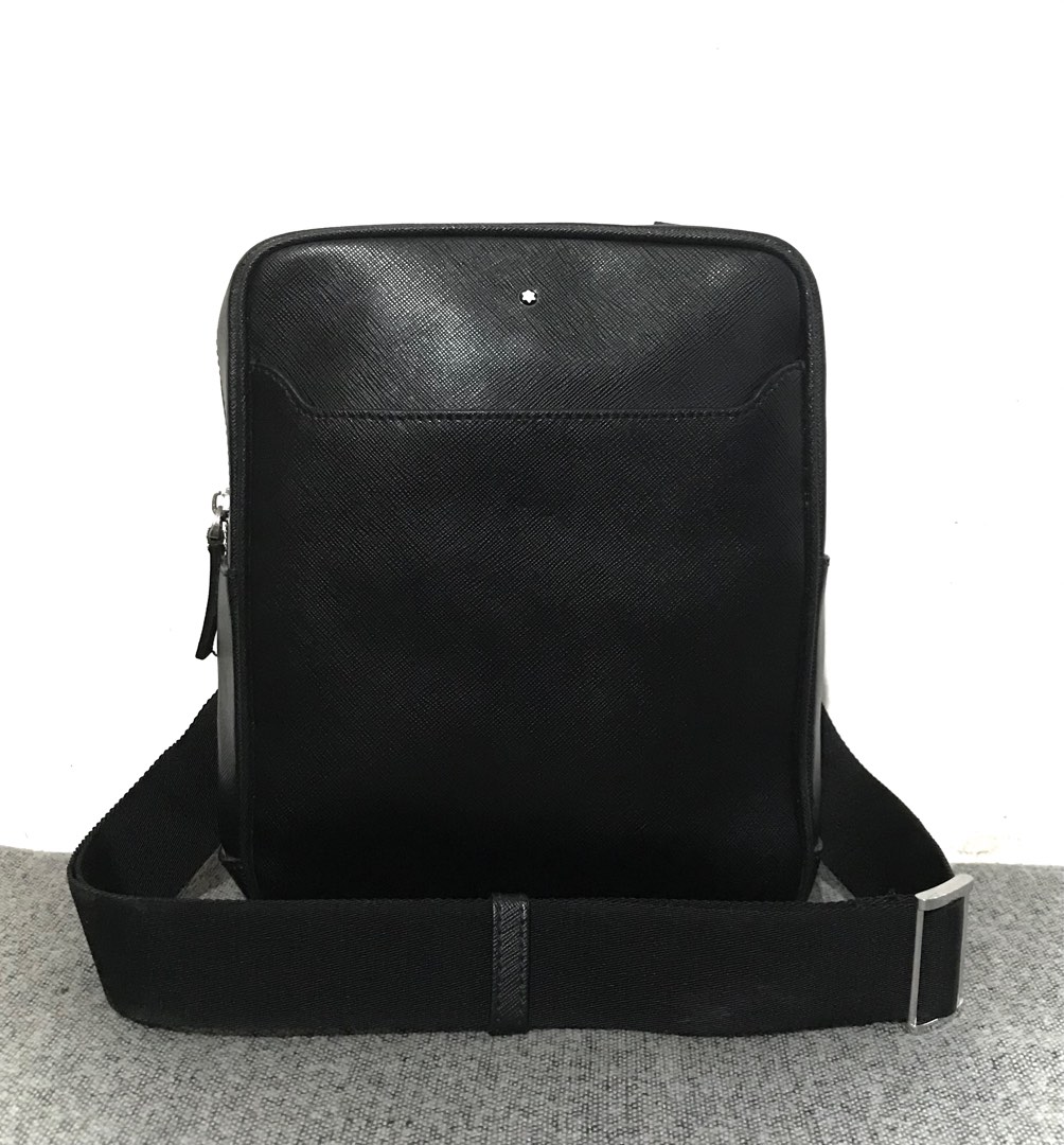 Authentic Montblanc Leather Sartorial Messenger Bag in Genuine Saffiano ...
