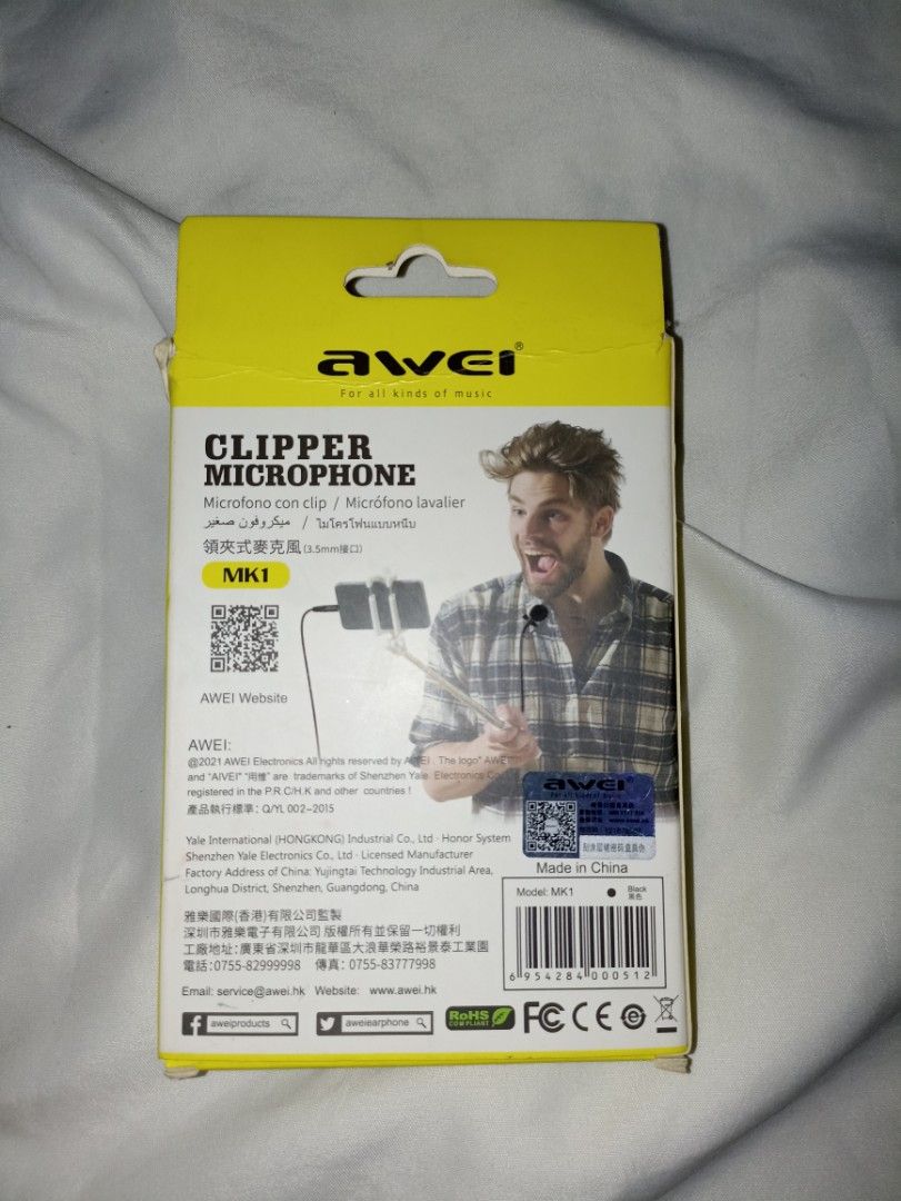 AWEI MICROPHONE CLIPPER, Audio, Microphones on Carousell