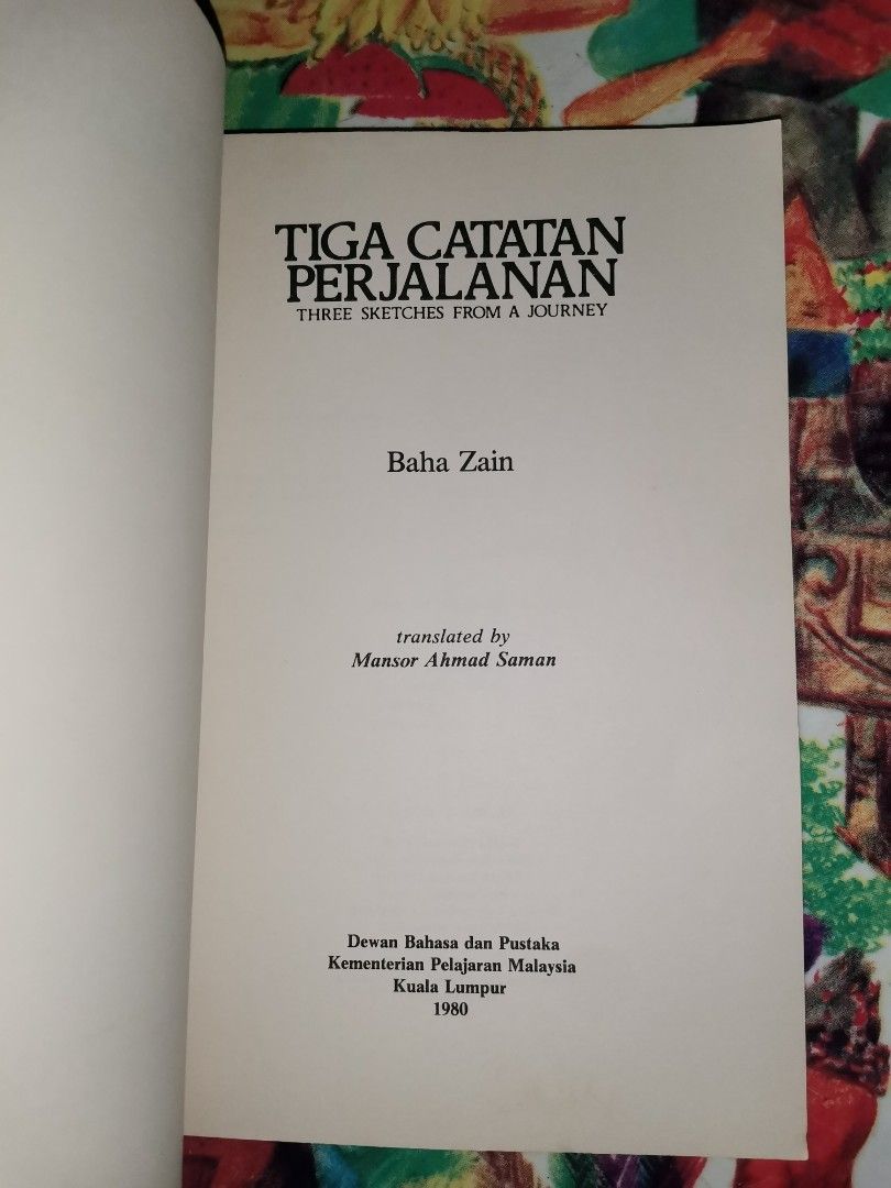 Baha Zain. Tiga Catatan Perjalanan, Hobbies & Toys, Books & Magazines ...