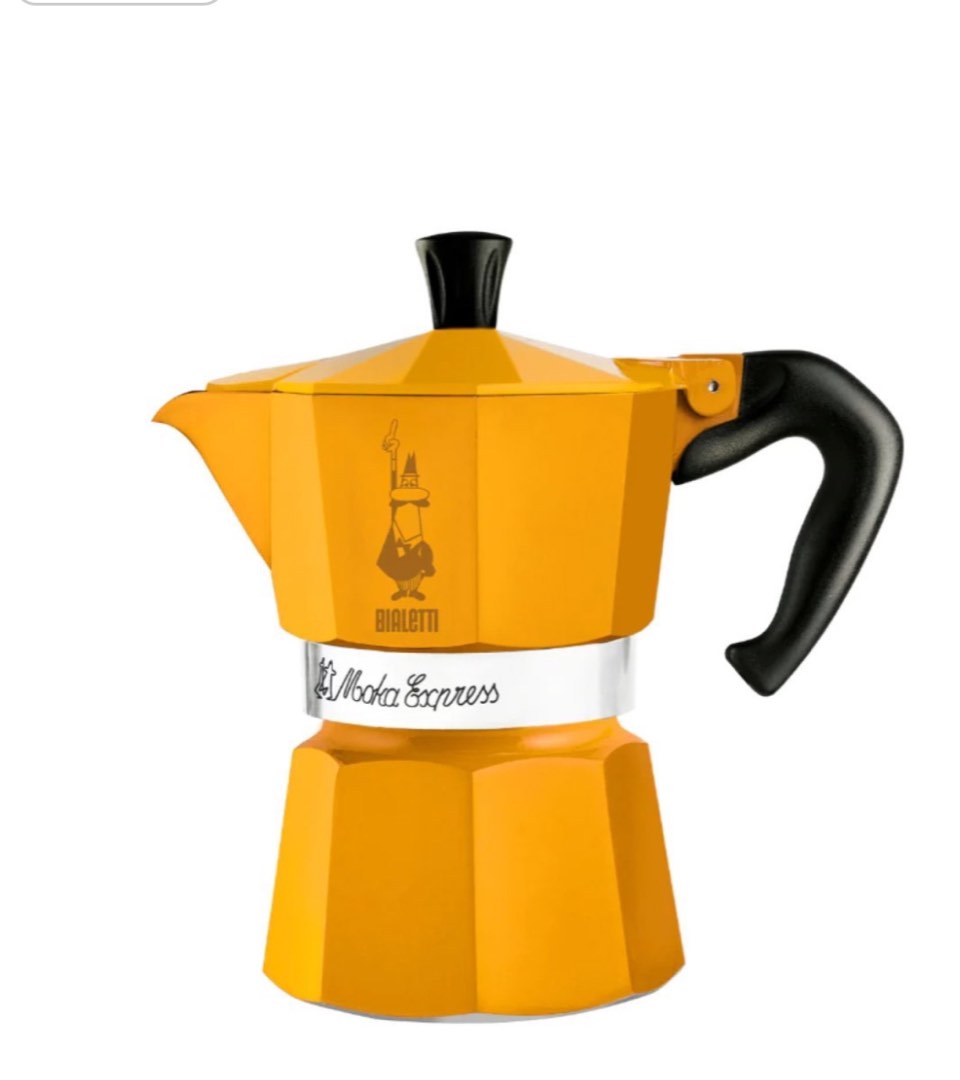 Bialetti yellow Moka Pot, TV & Home Appliances, Kitchen Appliances ...