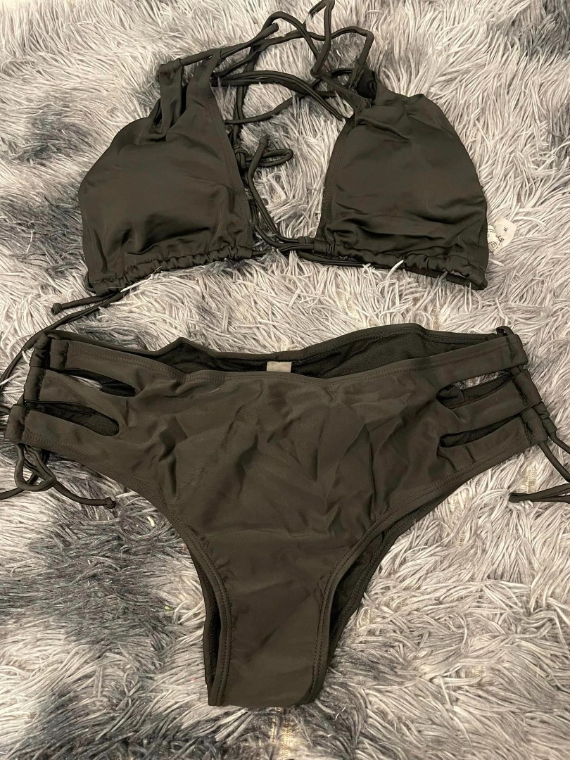 Black Triangle Bikini, Women's Fashion, Swimwear, Bikinis & Swimsuits ...