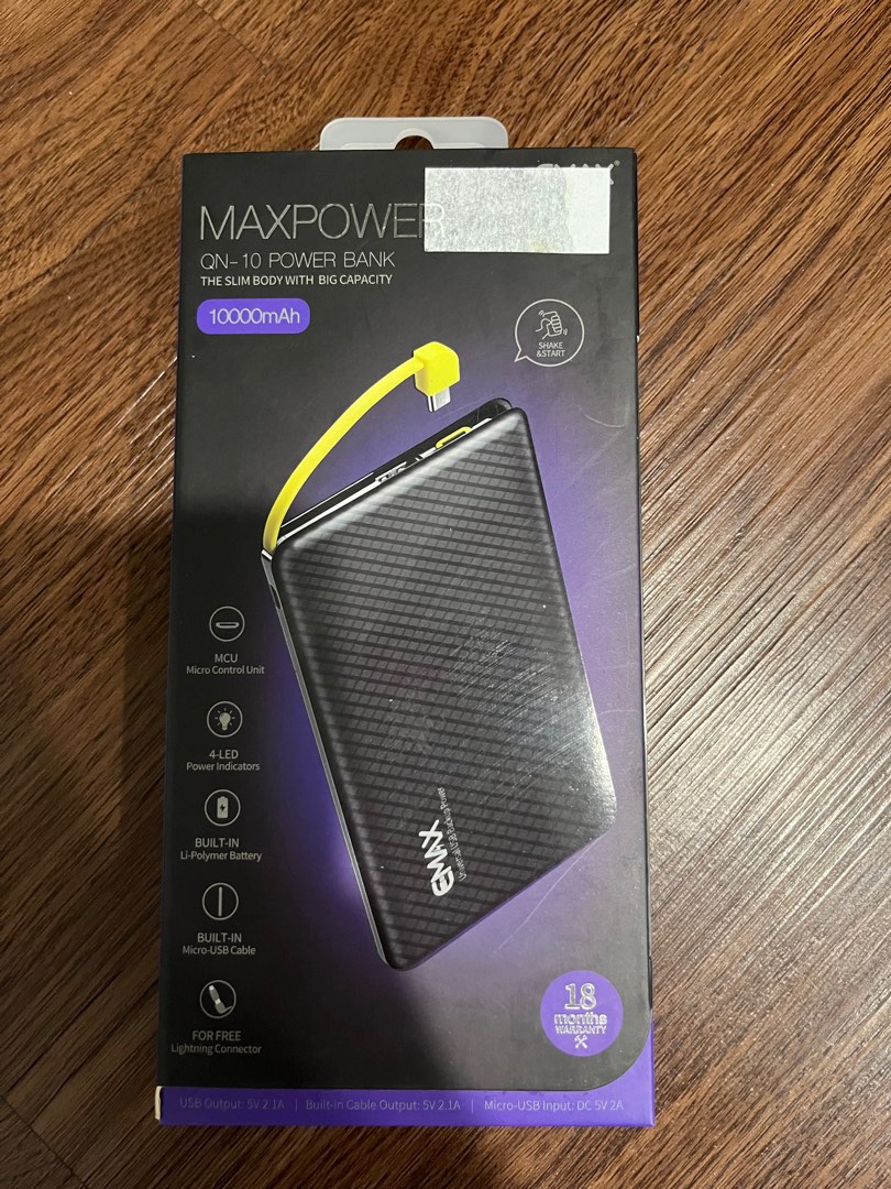 BN Power Bank 10000mAh, Mobile Phones & Gadgets, Mobile & Gadget Accessories, Power Banks ...