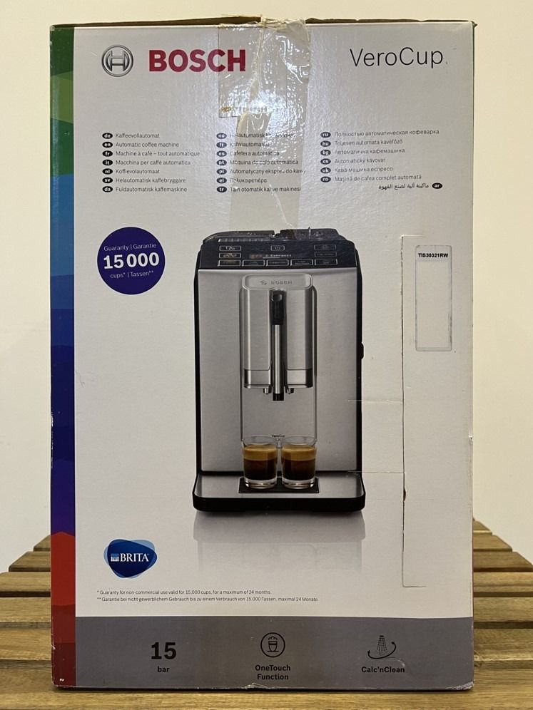 Bosch Fully Automatic Coffee Machine VeroCup 300 Silver TIS30321RW, TV ...