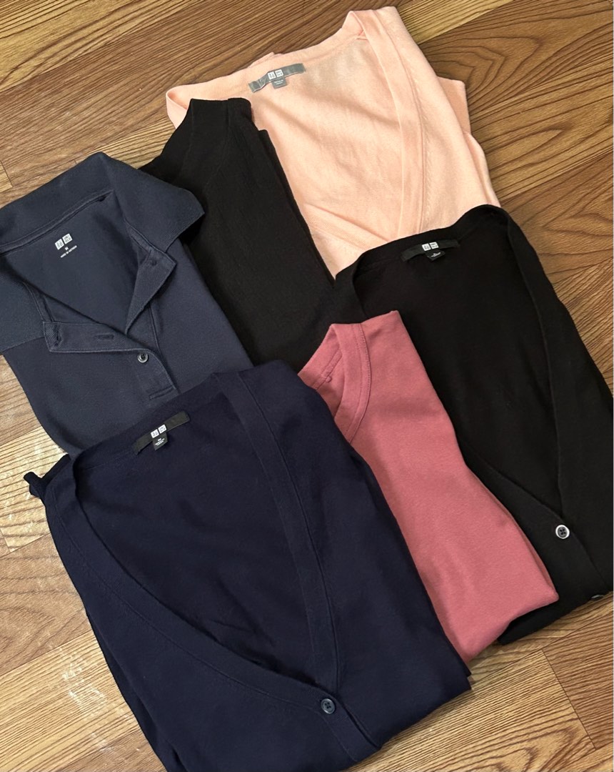 bundle uniqlo tops, Women's Fashion, Tops, Shirts on Carousell